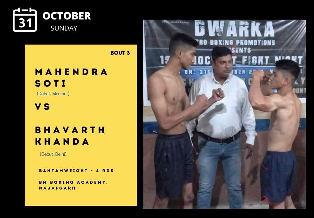 1st KO Fight - Dwarka Boxing Promotions, 31 Oct 2021 New Delhi