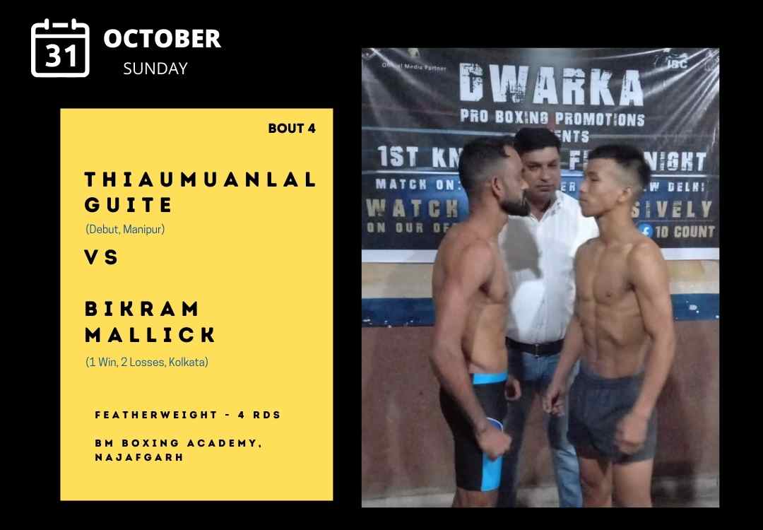 1st KO Fight - Dwarka Boxing Promotions, 31 Oct 2021 New Delhi