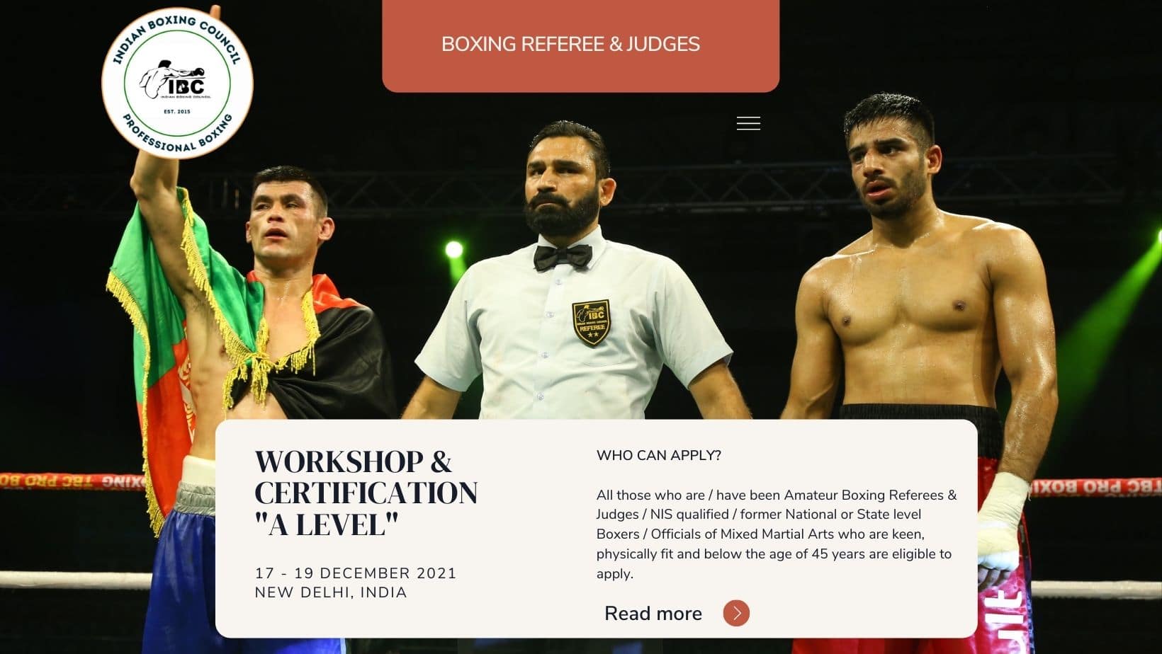 IBC Announces Boxing Referee & Judge Workshop & Certification At New ...